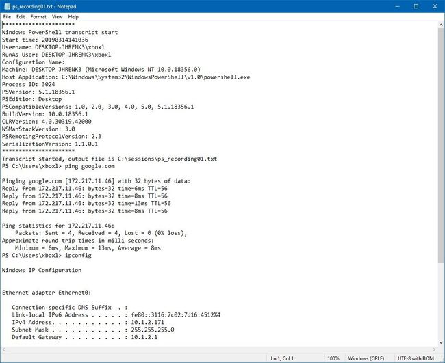 How To Record A Powershell Command Session On Windows 10 Windows Central