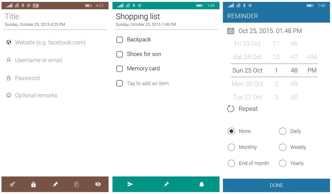 Draw, type or voice record notes with Kicknotes for Windows Phone ...