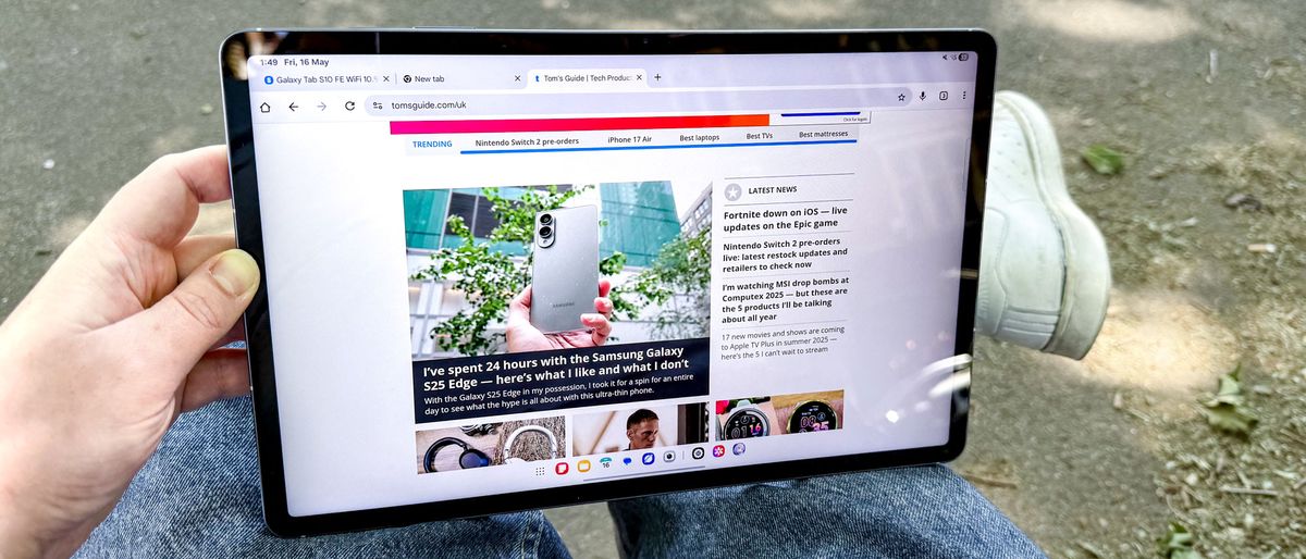 I tested the Galaxy Tab S10 FE Plus — great value, premium feel | Tom's ...