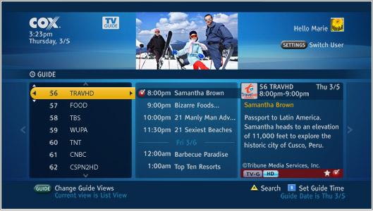 Cox’s new EPG suggests what to watch | TV Tech