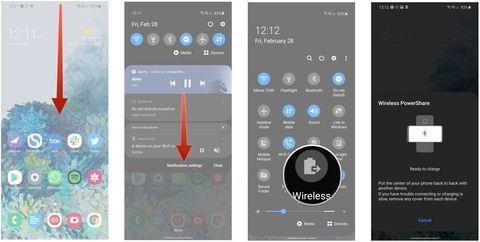 How to use Wireless PowerShare to wirelessly charge devices with the ...