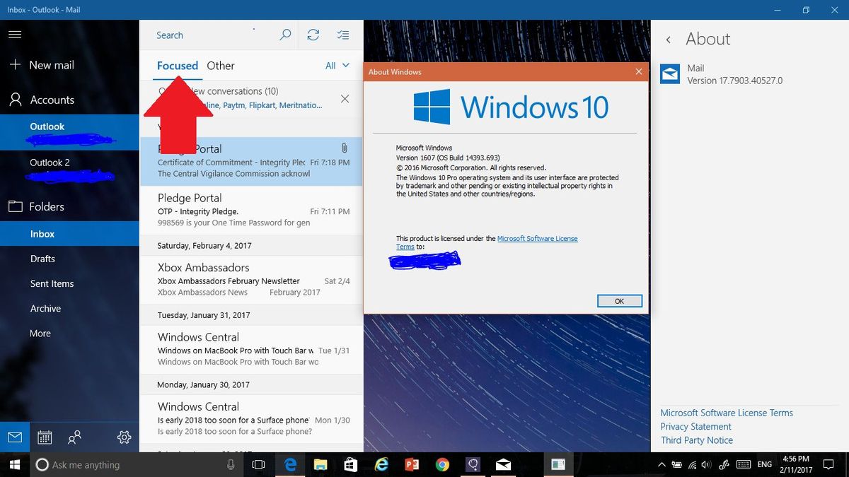 First look at Microsoft's 'Focused Inbox' feature for Windows 10 Mail ...