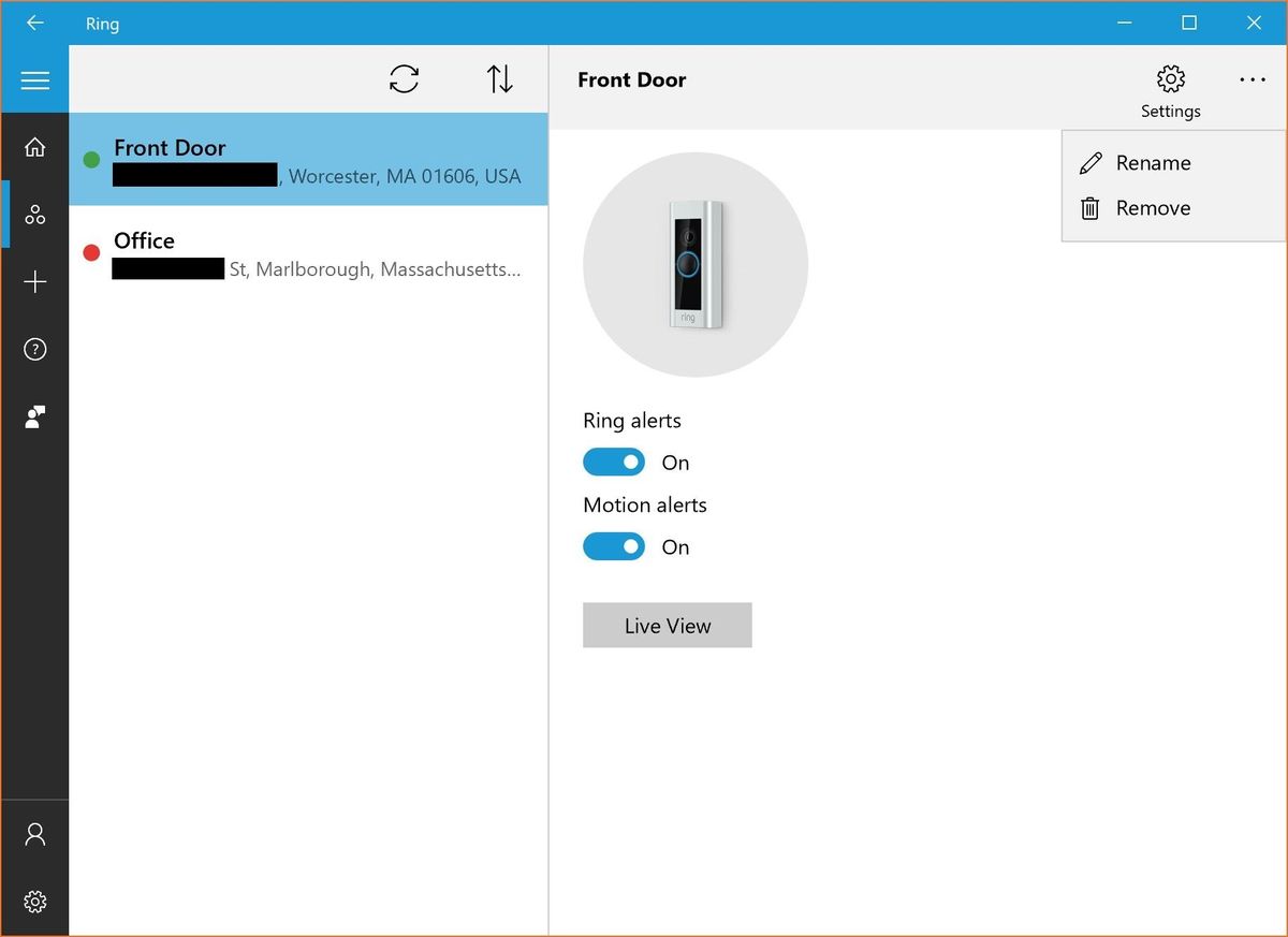 Sneak peek of Ring Video Doorbell 2.0 for Windows 10 and Mobile ...