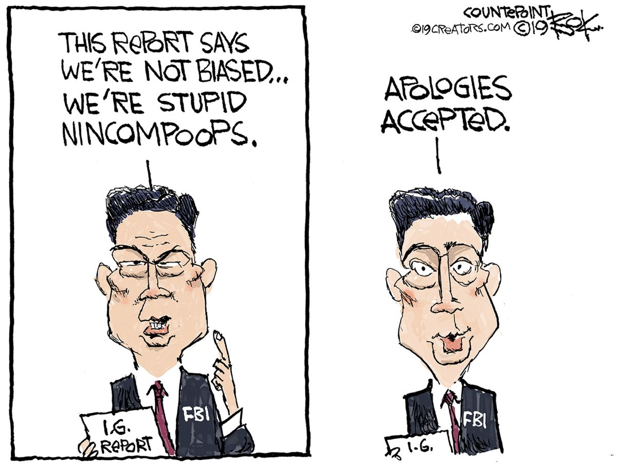 Political Cartoon U.S. FBI Inspector General Report Apologies | The Week