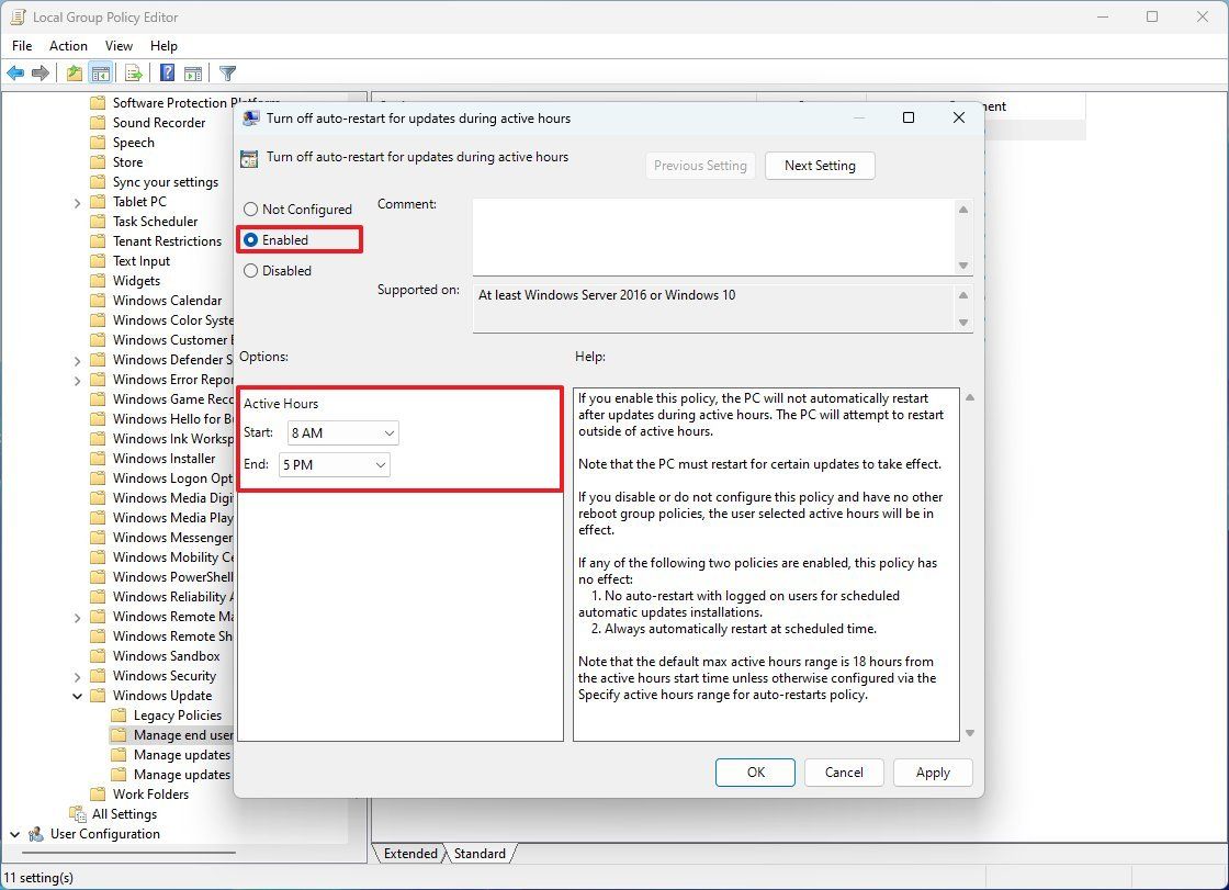 How to configure active hours on Windows 11 | Windows Central