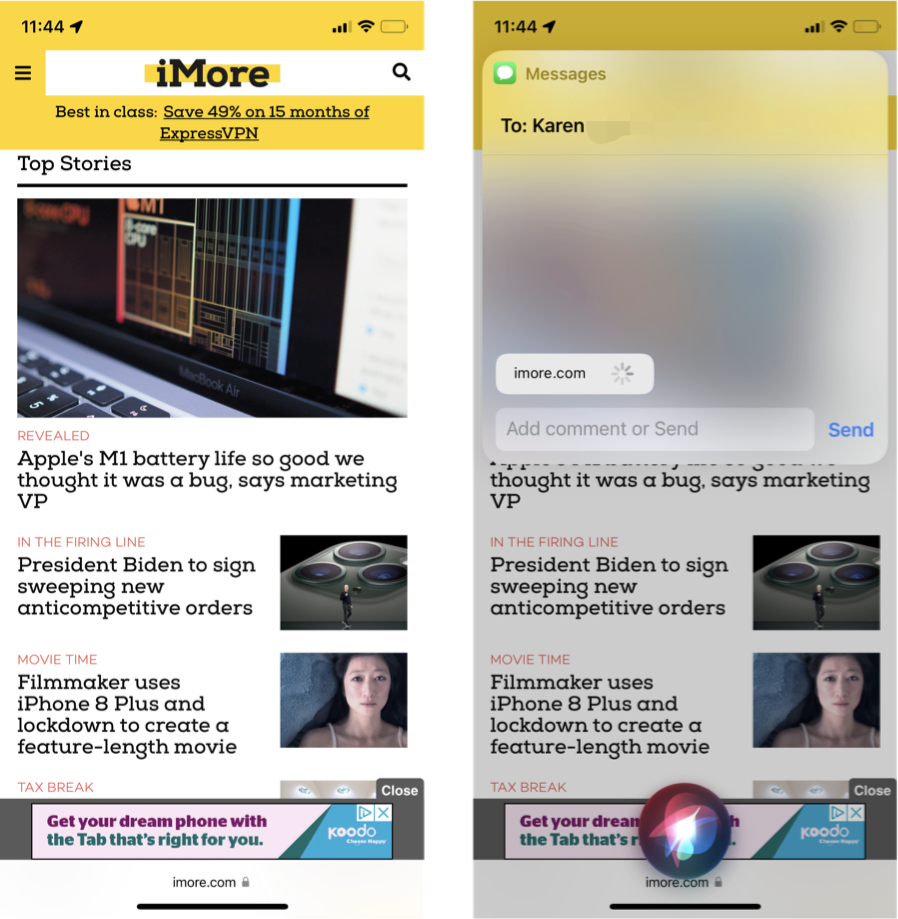 How to share web pages, photos, and more with Siri on iPhone and iPad ...