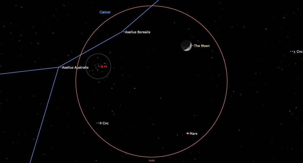 Watch the moon, Venus and Mars engage in a celestial dance this week ...
