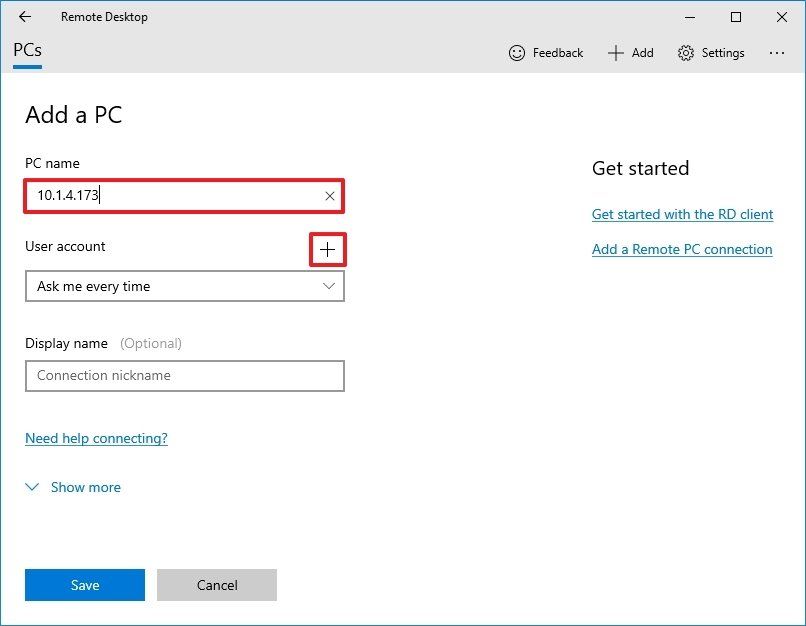 How to use Remote Desktop app to connect to a PC on Windows 10 ...