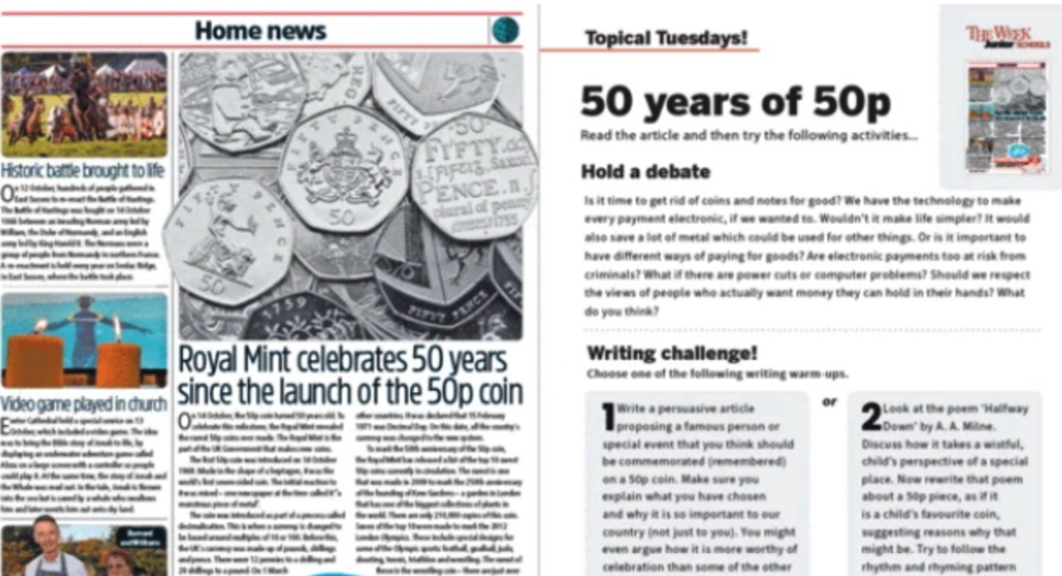 Topical Tuesdays – 50p Coin | The Week Junior