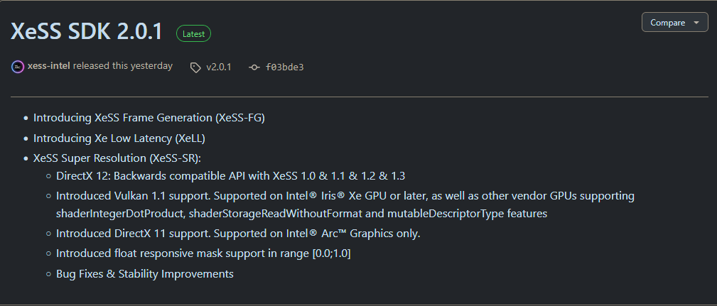 Intel finally releases the XeSS 2.0 SDK for developers — Technology still gated by closed-source ...