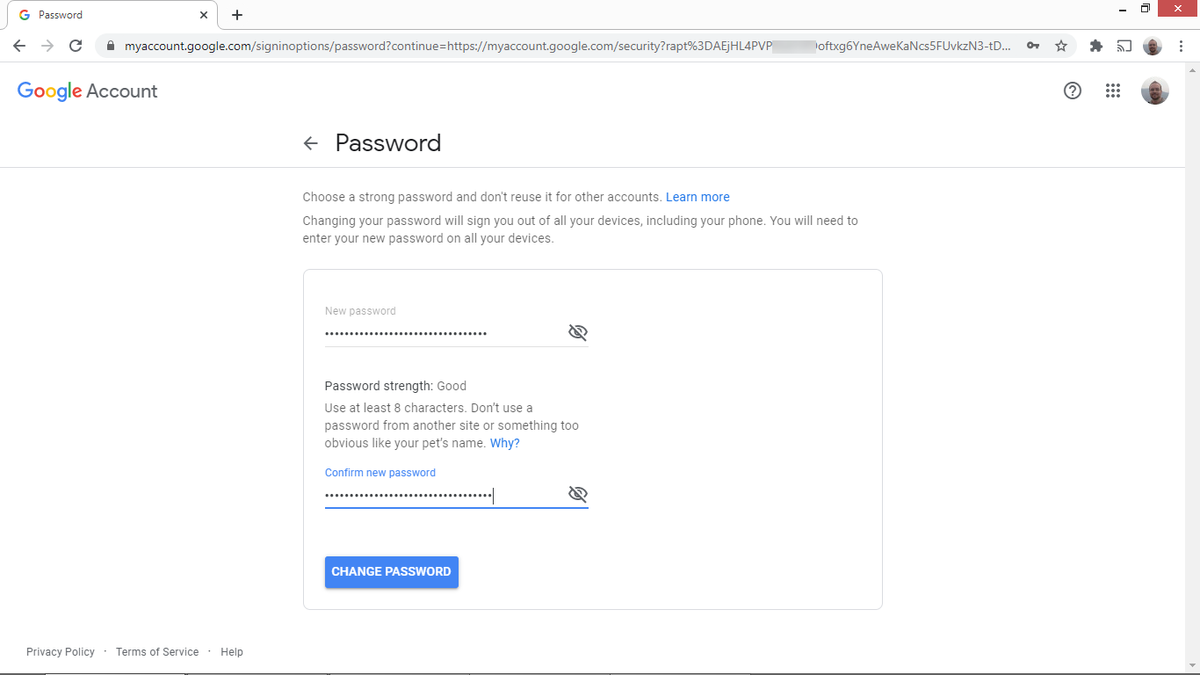 Change or recover your Google Chrome password | TechRadar
