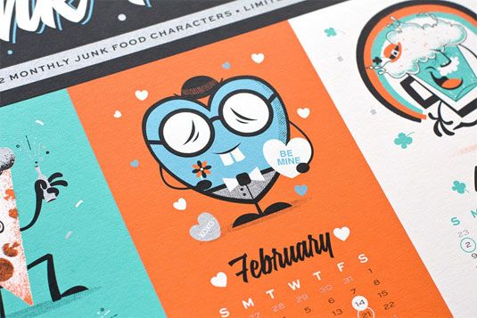 Junk food characters beef up this calorific calendar | Creative Bloq