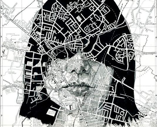 Beautiful portraits made of maps | Creative Bloq