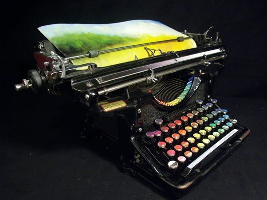 Chromatic typewriter types abstract artwork | Creative Bloq