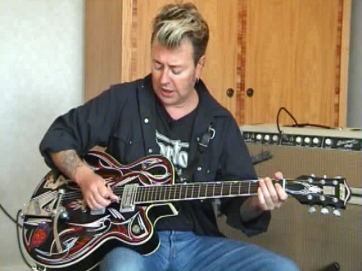 Brian Setzer on rockabilly picking using open chords | MusicRadar