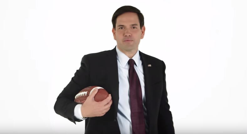 Marco Rubio will make you swoon in his latest football-themed campaign ...