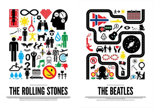 Pictograms visualise pop's most iconic songs | Creative Bloq