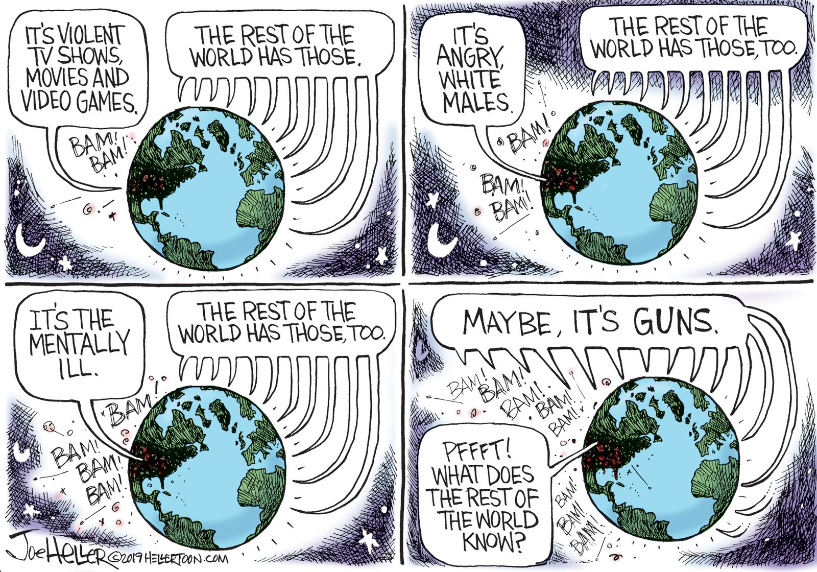 7 outraged cartoons about America's mass-shooting inaction | The Week