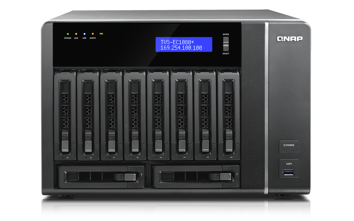 QNAP TVS-EC1080+ 10-Bay NAS Review | PC Gamer