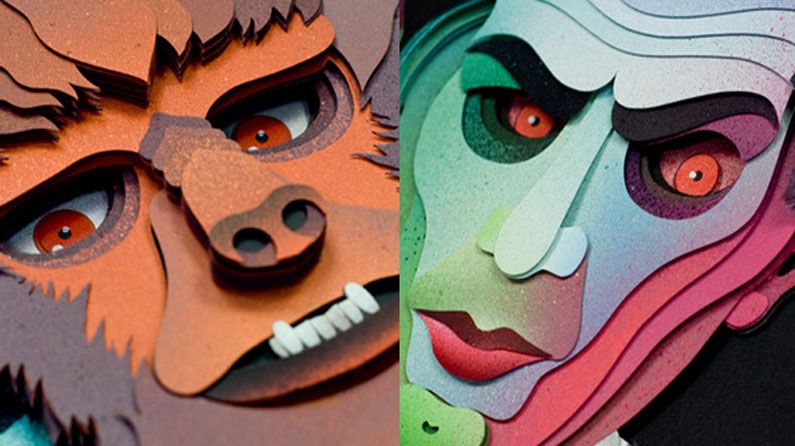 Movie monsters reborn in paper art | Creative Bloq