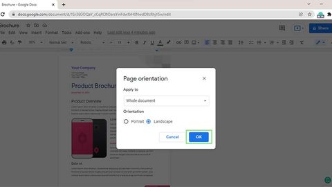 How to display a page in landscape mode in Google Docs | Laptop Mag