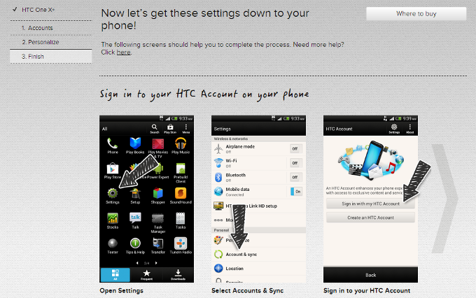 HTC's 'Get Started' helps you set up your new Sense device from a ...