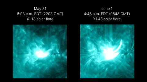 Double trouble: Sun unleashes 2 powerful X-class solar flares in 12 ...