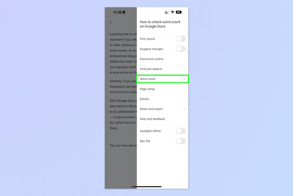 How to view word count in Google Docs | Tom's Guide