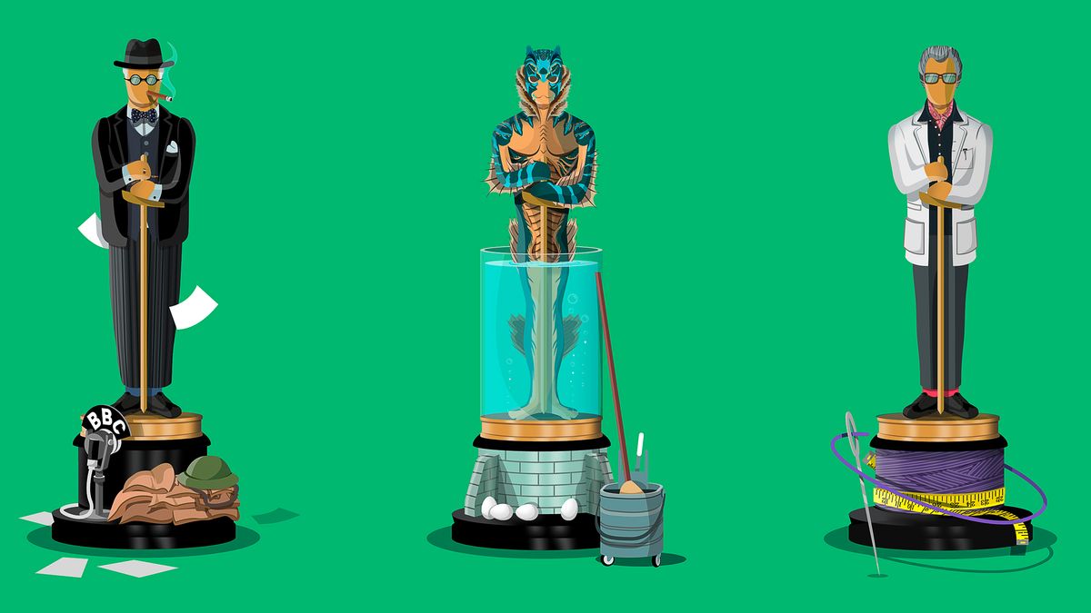 Oscar films become illustrated statues | Creative Bloq