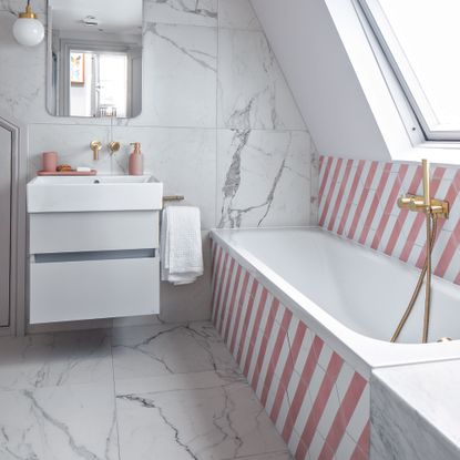 Are striped tiles the next big thing in bathroom design? | Ideal Home