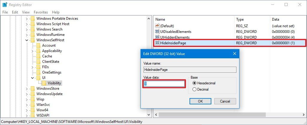 How to remove 'Windows Insider Program' from Settings on Windows 10 ...