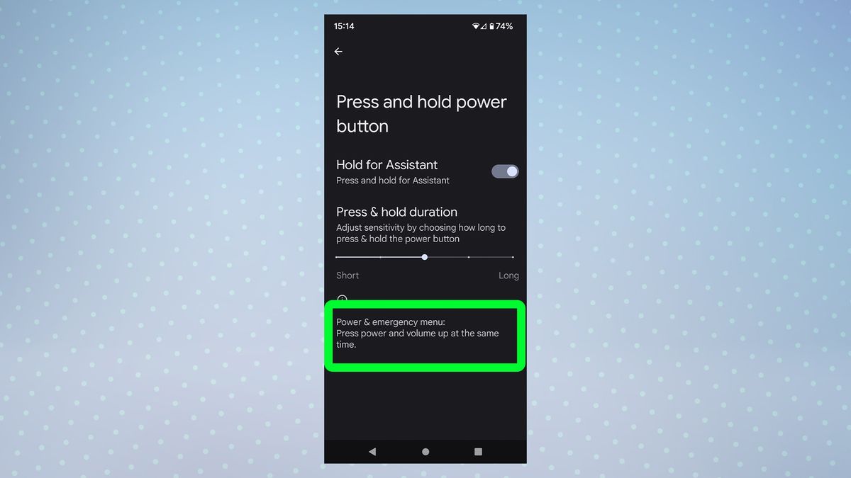 How to turn off your phone with the power button on Android 12 | Tom's ...