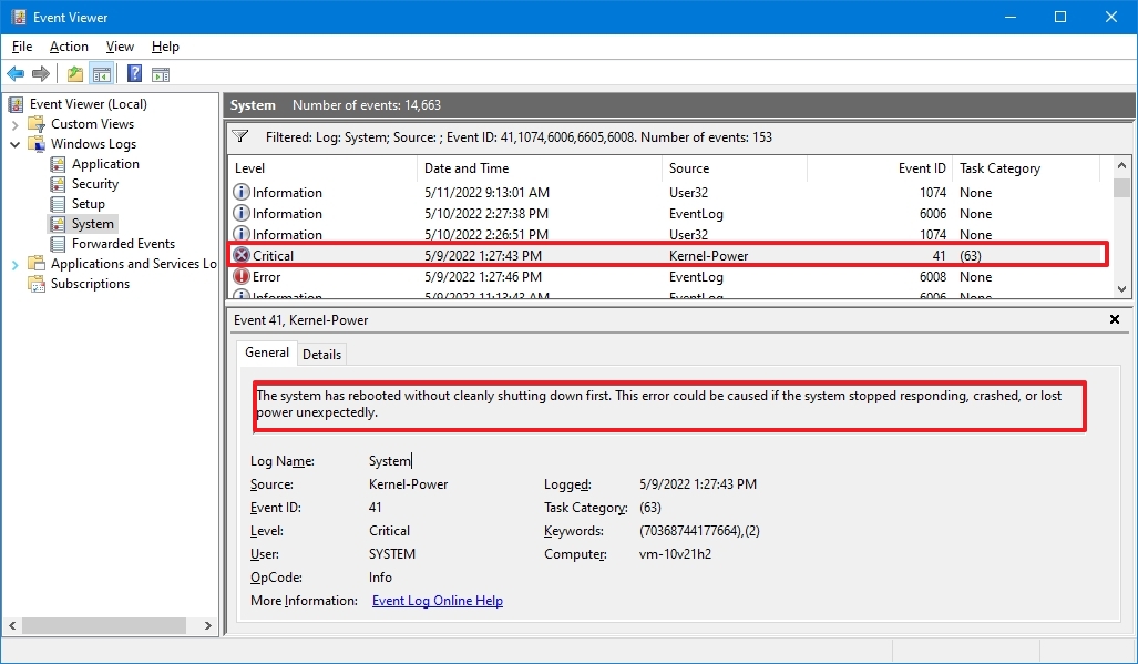How to find out why your PC shut down for no reason on Windows 10 ...