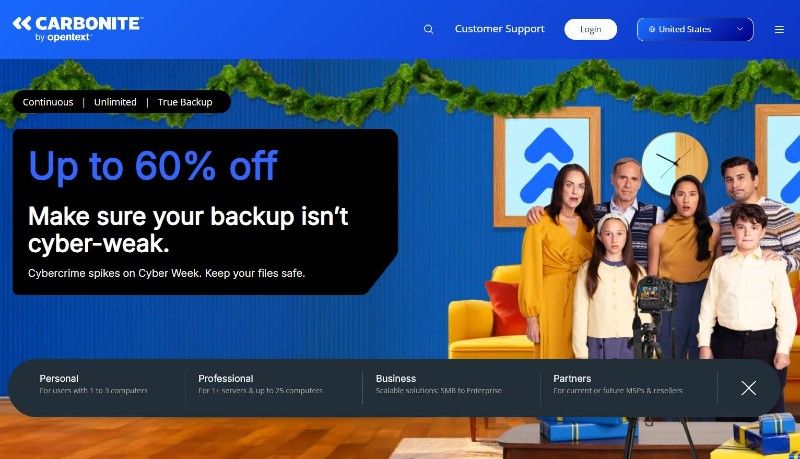 This Black Friday get your cloud backup up and running and protect your data with Carbonite—all ...