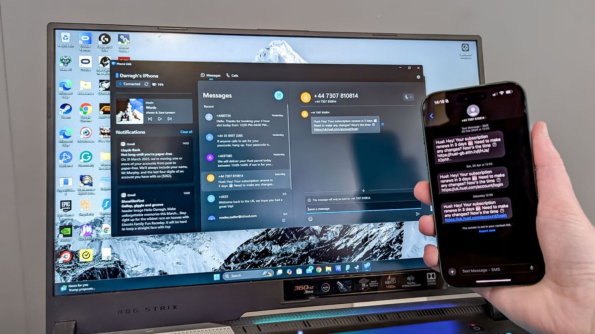 I paired my iPhone 16 with a Windows PC — and Microsoft Phone Link can ...