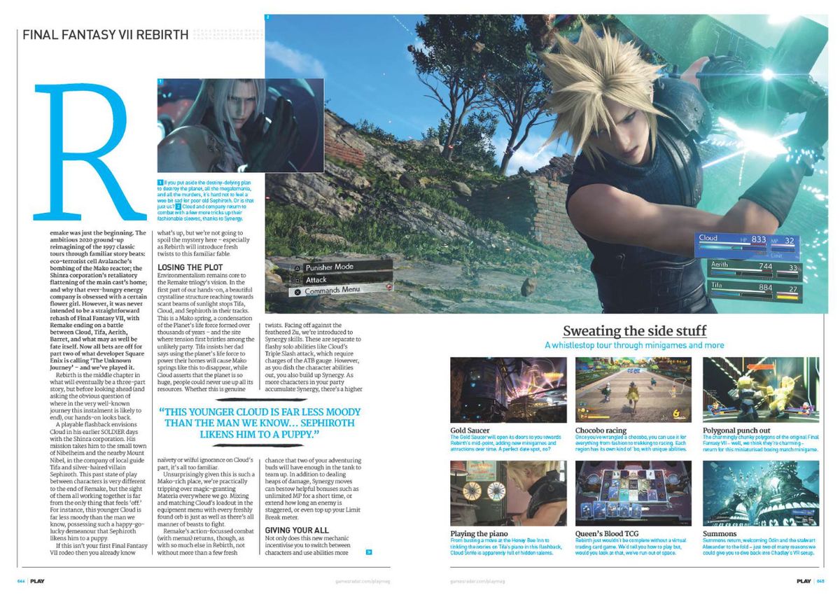 Final Fantasy 7 Rebirth slashes onto PLAY’s cover | GamesRadar+