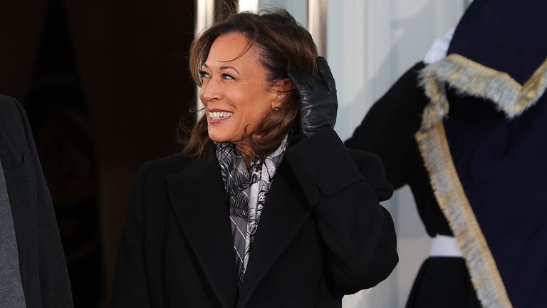 Kamala Harris Wears Head-to-Toe Black for President Donald Trump's ...