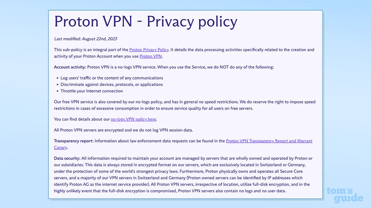 Proton VPN review | Tom's Guide