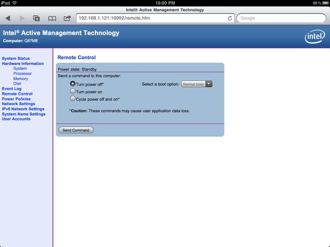 Intel AMT Web Interface, Continued - Intel vPro: Three Generations Of Remote Management | Tom's ...