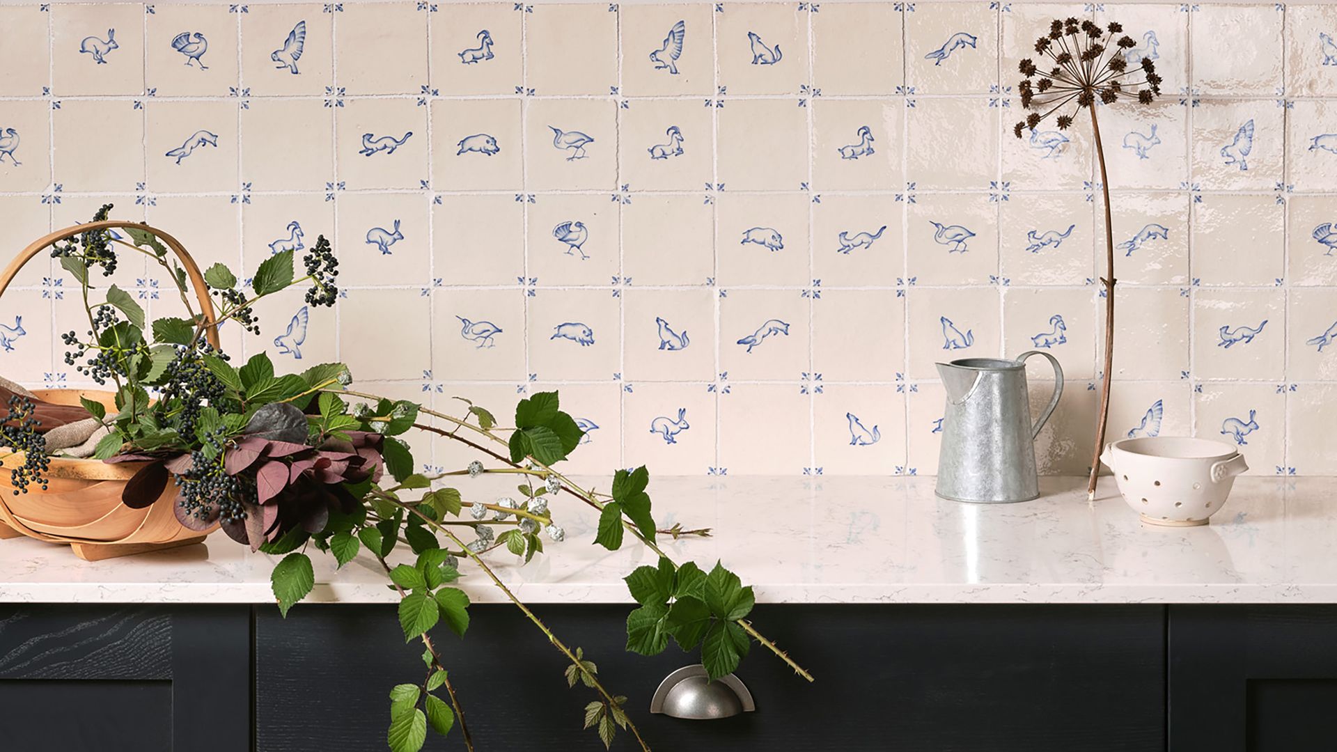 Hand-painted tiles are trending - here's how to style them | Ideal Home