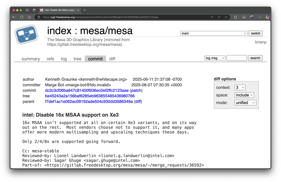 Intel will retire rarely-used 16x MSAA support on Xe3 GPUs — AI upscalers like XeSS, FSR, and ...