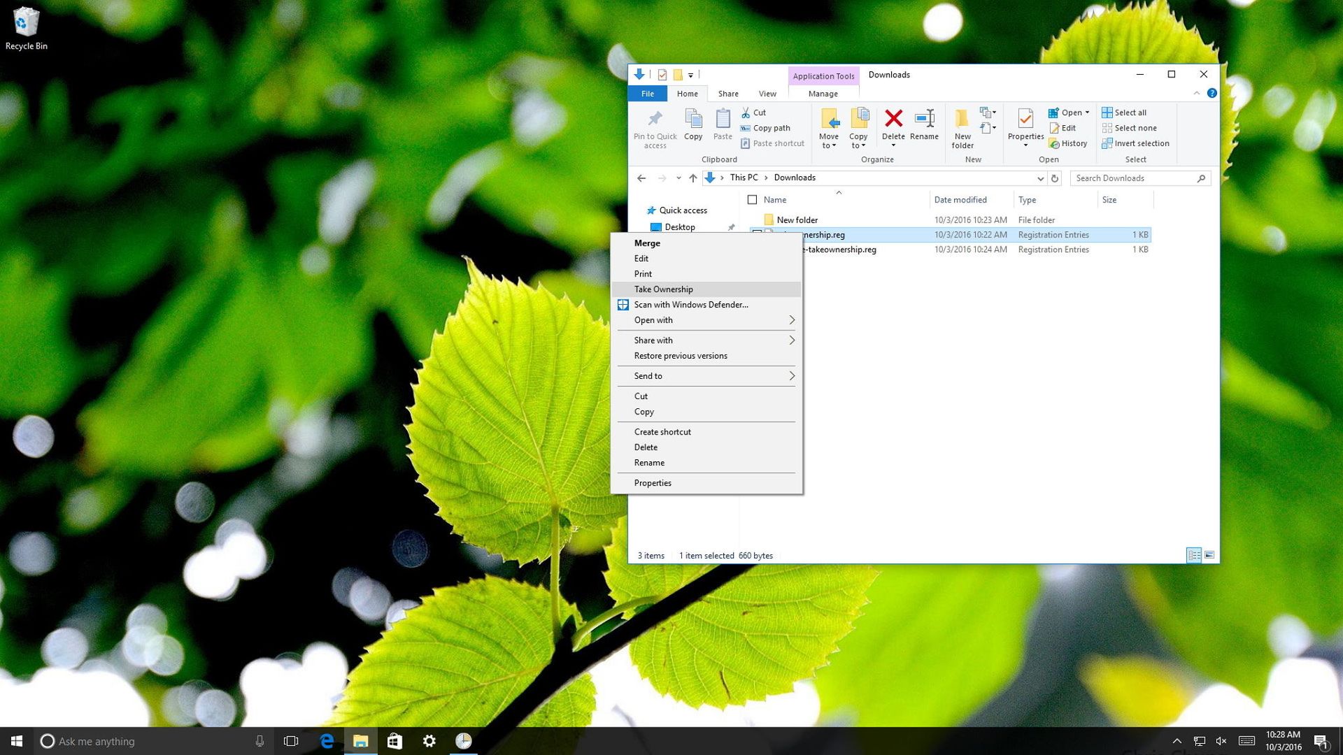 How to take ownership of files on Windows 10 with a right-click ...