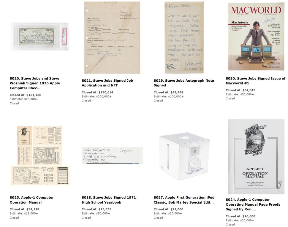Incredible array of rare Apple memorabilia fetches thousands at auction ...