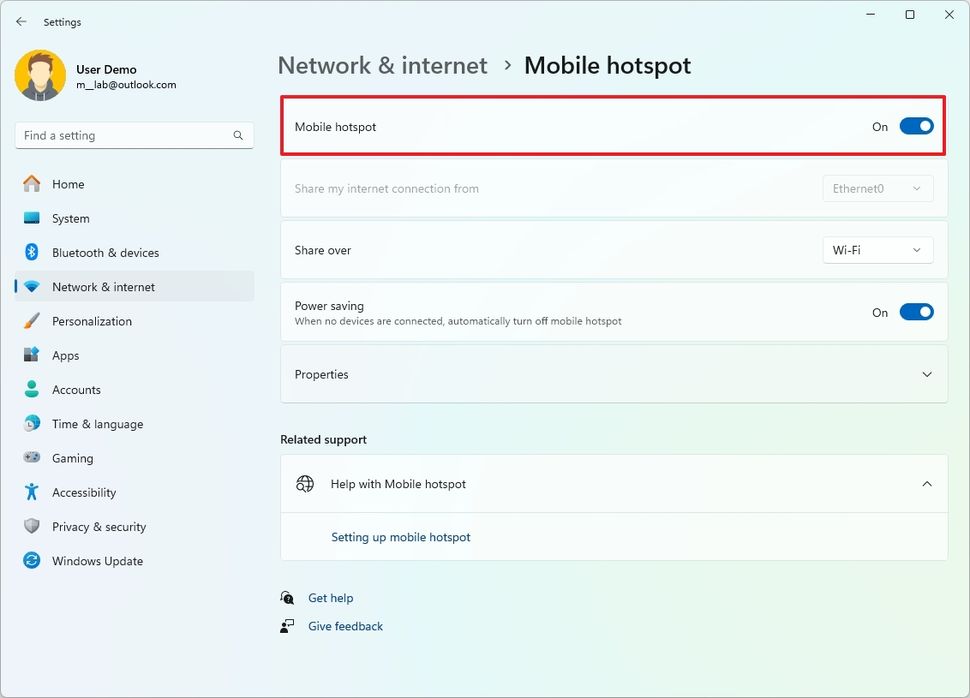 How to convert your PC into a mobile hotspot on Windows 11 | Windows ...