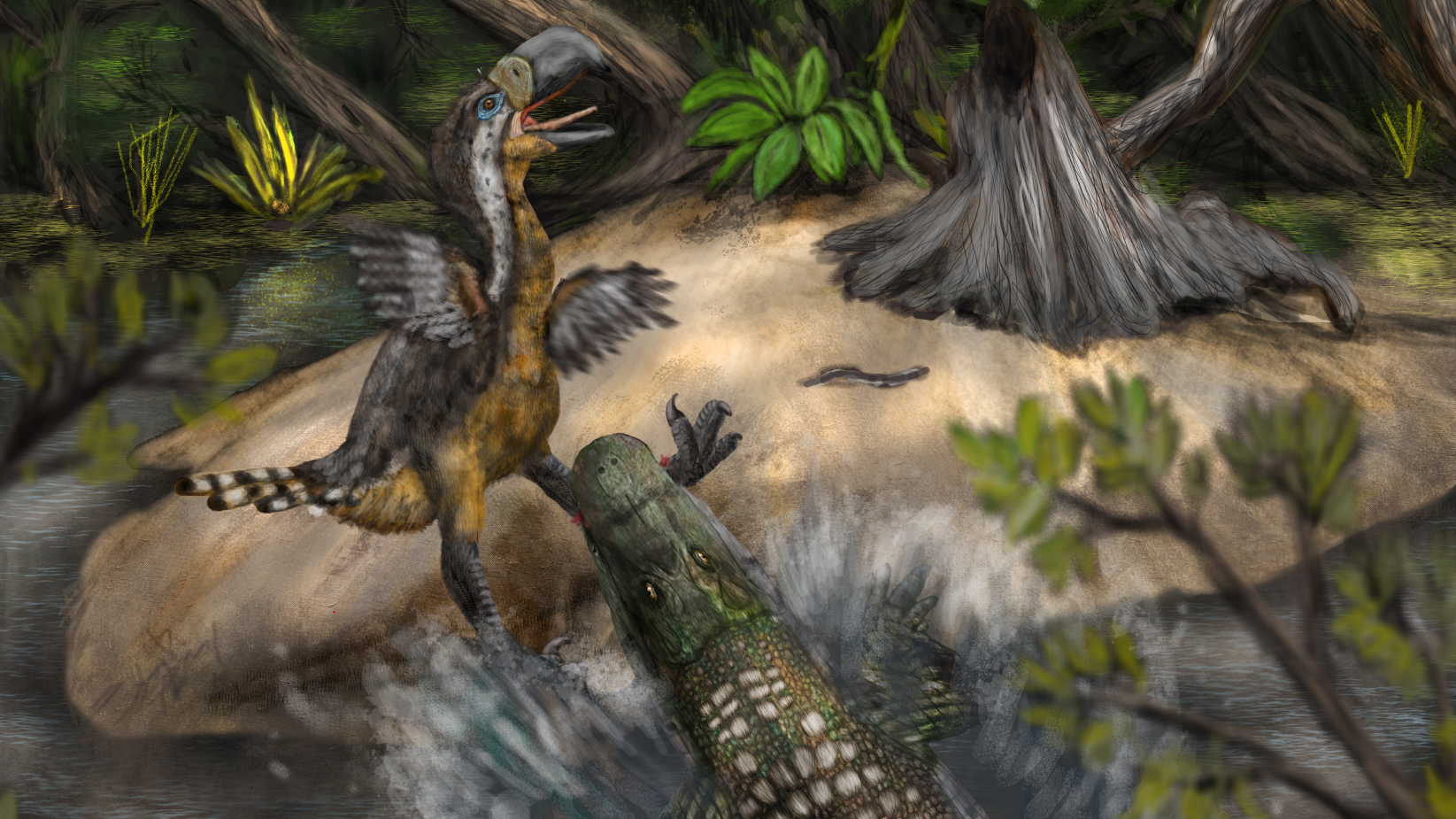 Bite marks reveal giant terror birds were potentially prey for another ...