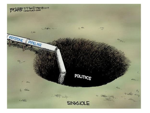 Political cartoon Keystone XL pipeline politics | The Week