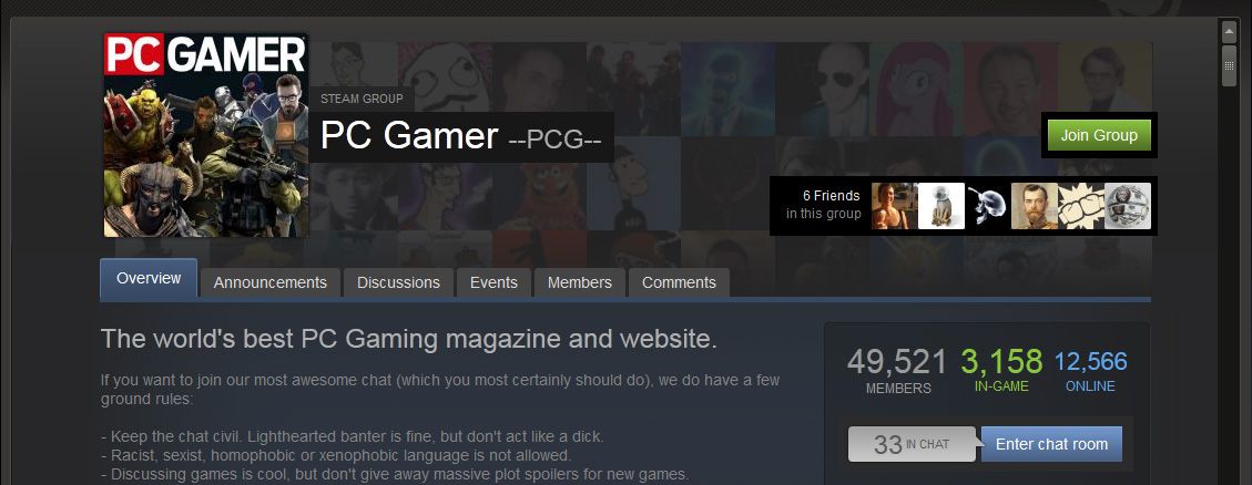 Steam community update announcements continue with group page overhaul ...