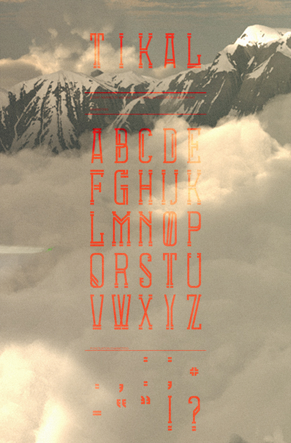 Richard de Ruijter's Tikal font | Creative Bloq