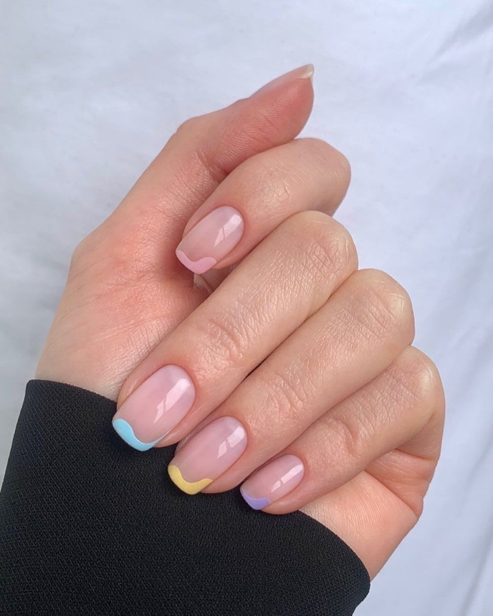 The Pastel French-Tip Nail Trend Is the Perfect Springtime Mani | Who ...