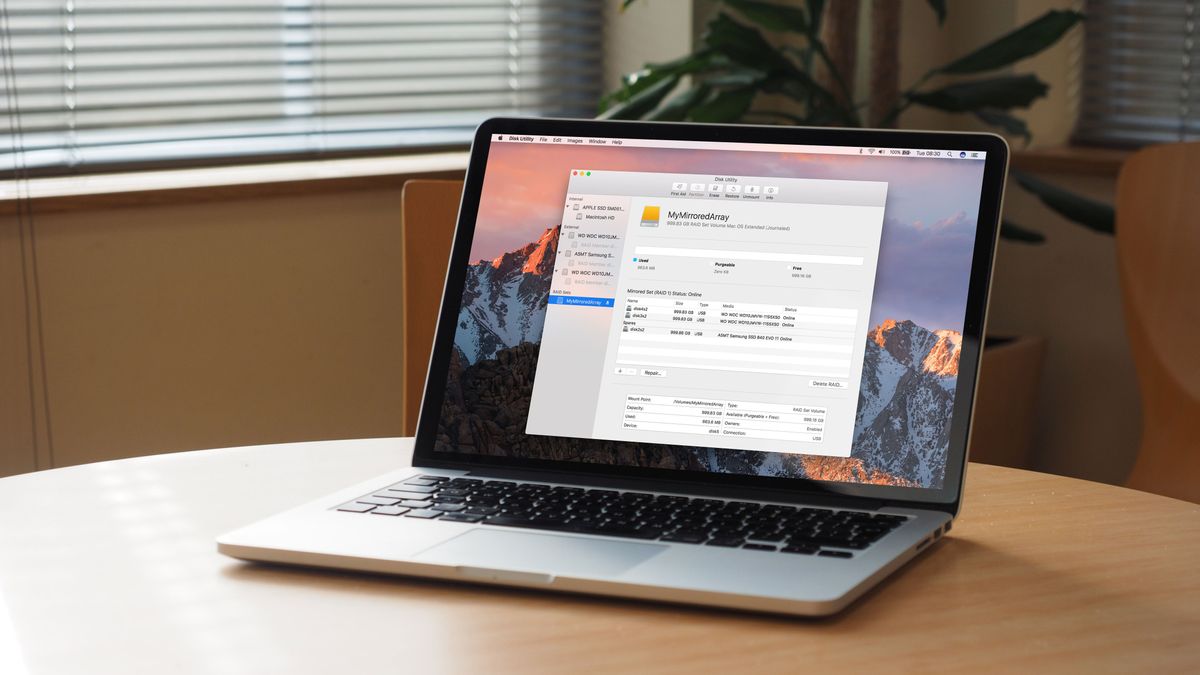How to manage disk sets and RAID arrays in macOS Sierra | TechRadar